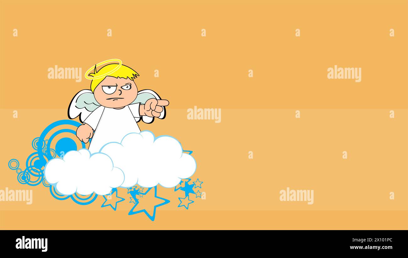 angel kid cartoon expression background in vector format Stock Vector ...