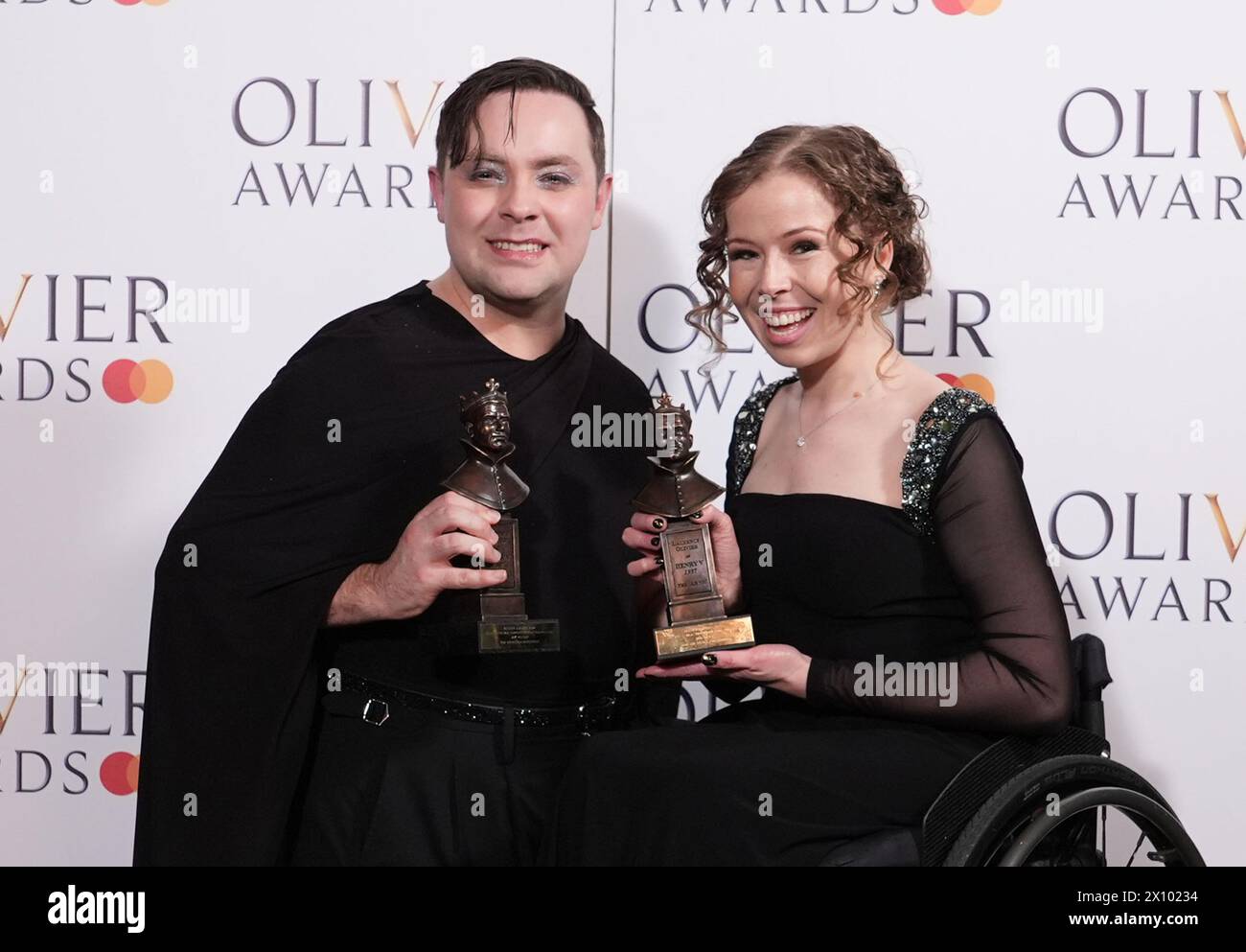 Jak Malone with the Best Actor in a Supporting Role In a Musical award ...