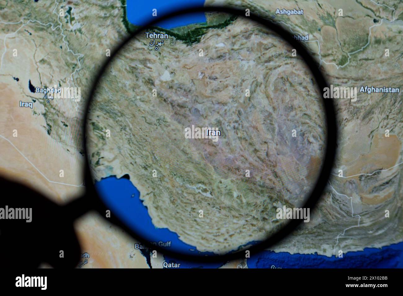 Iran islamic republic country on Google political map Stock Photo - Alamy