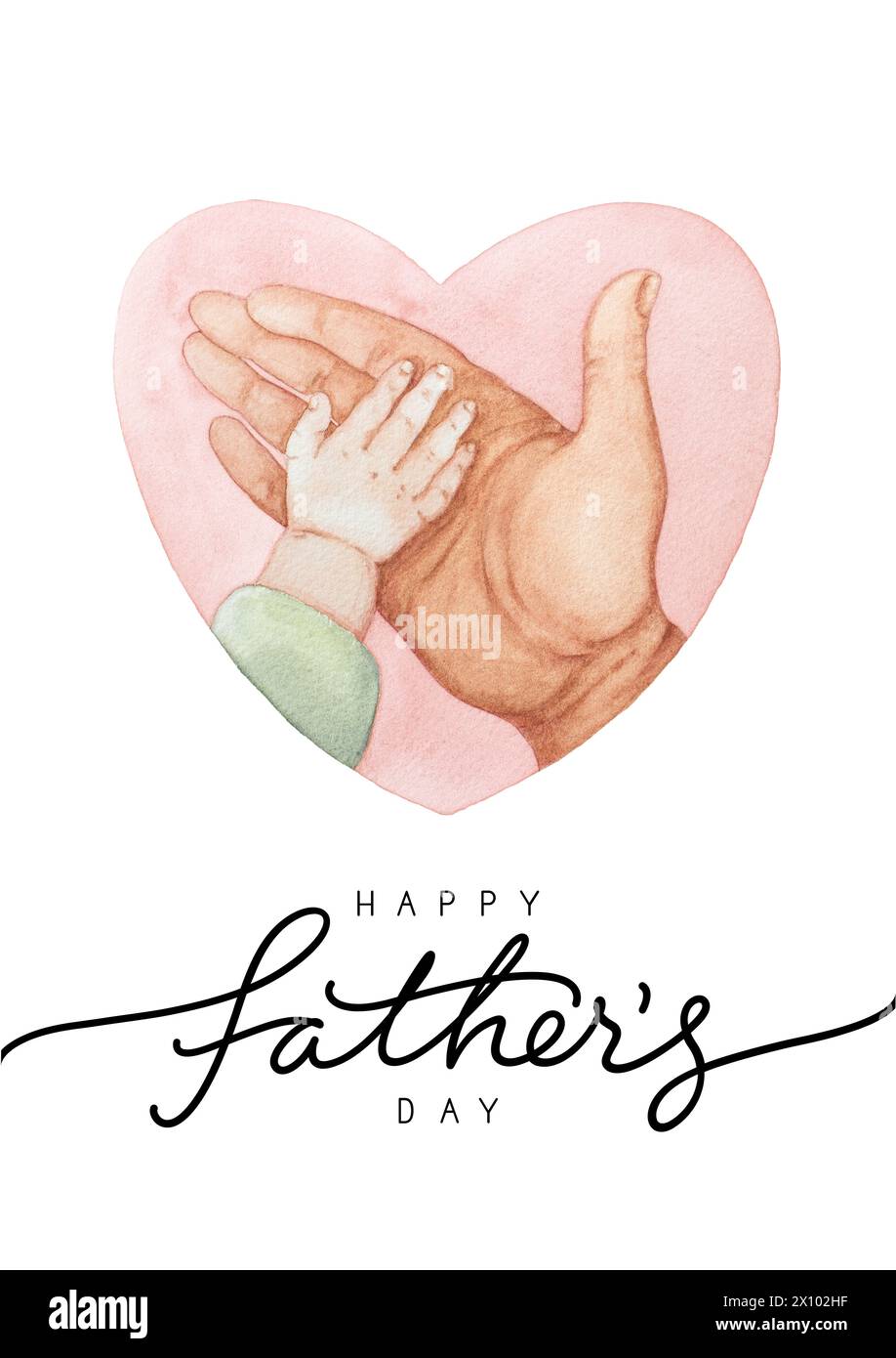 First Fathers Day Card from Newborn. Happy Father's Day Illustration ...