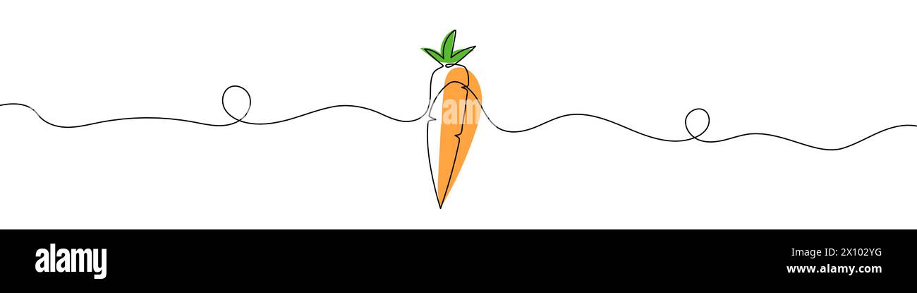 Continuous editable drawing of carrot icon. The carrot symbol in one ...