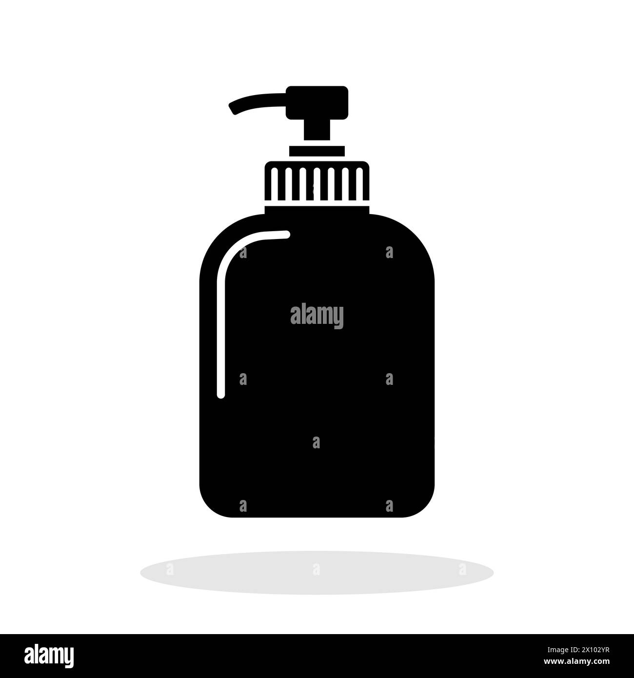 Liquid soap bottle icon. Hand gel icon. Black body soap icon isolated ...