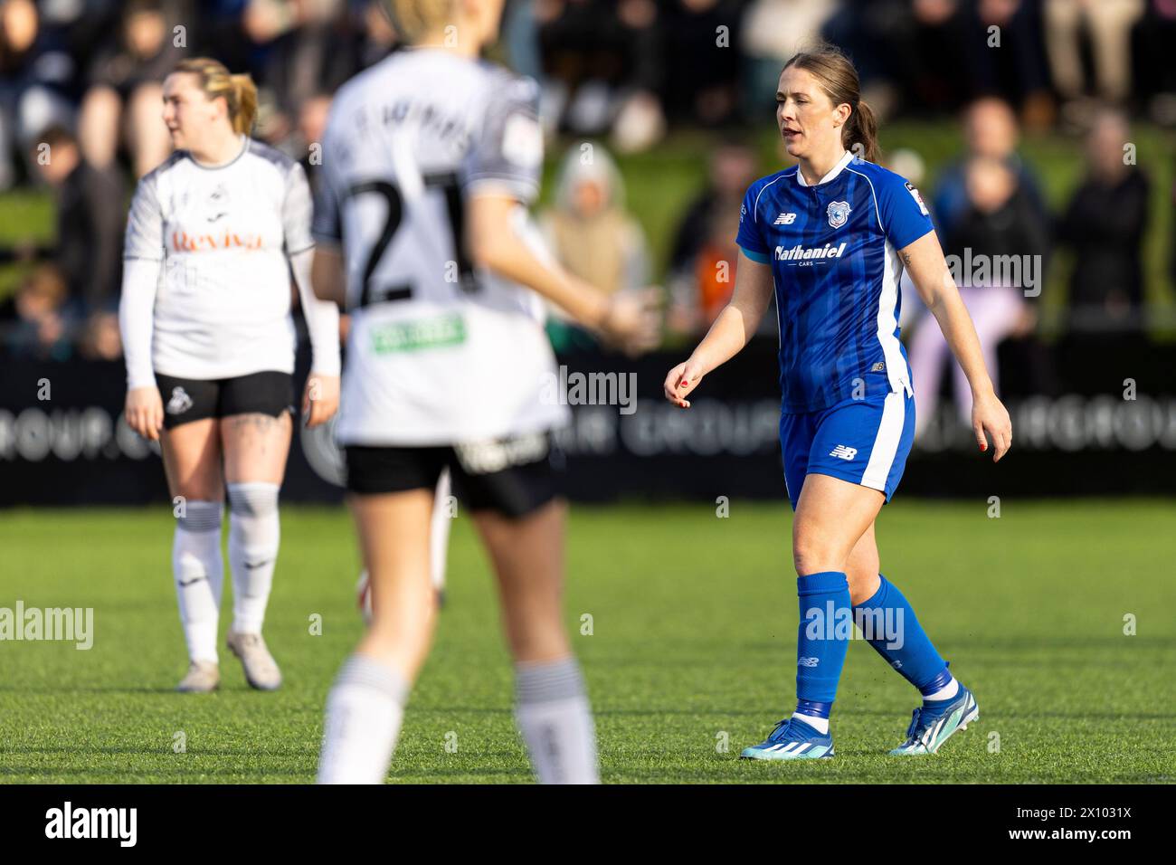 Bridgend, UK. 14th Apr, 2024. Emma Beynon of Cardiff City in action ...