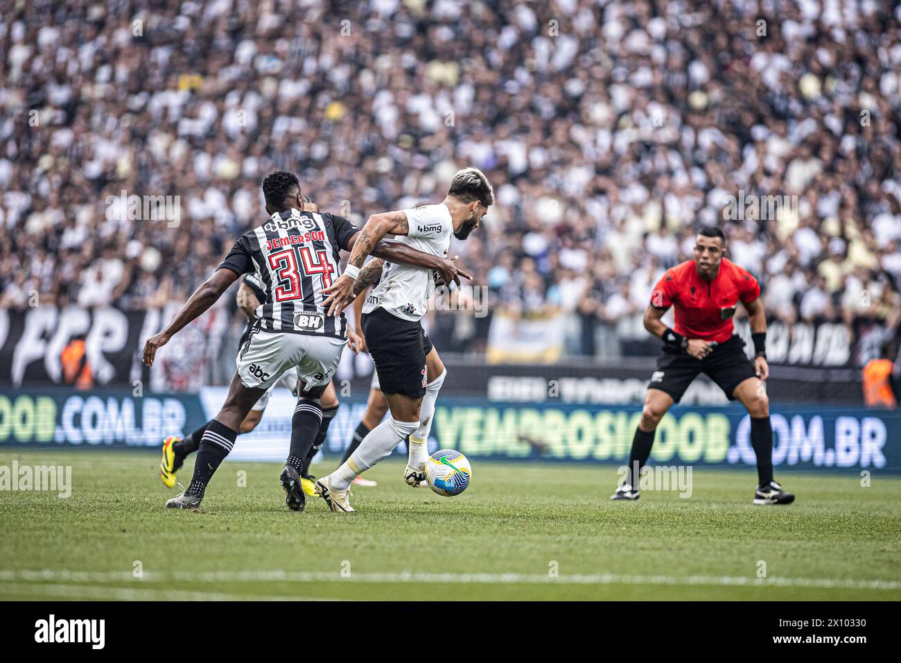 Sao Paulo, Brazil. 14th Apr, 2024. Yuri Alberto during the match ...