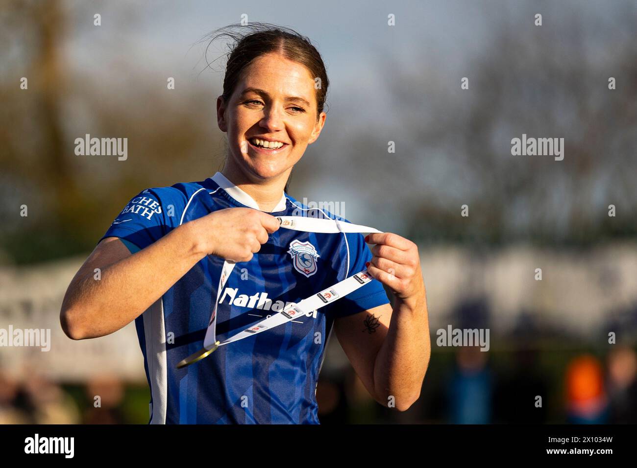 Emma Beyond of Cardiff City at full time. Cardiff City v Swansea City ...