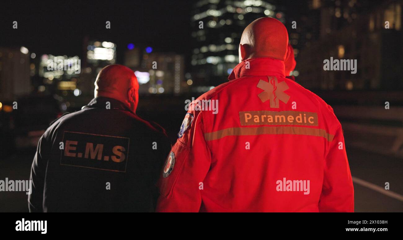 Ambulance rear back view hi-res stock photography and images - Alamy