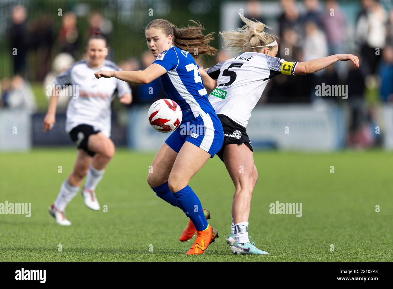 Bridgend, UK. 14th Apr, 2024. Eliza Collie of Cardiff City in action ...