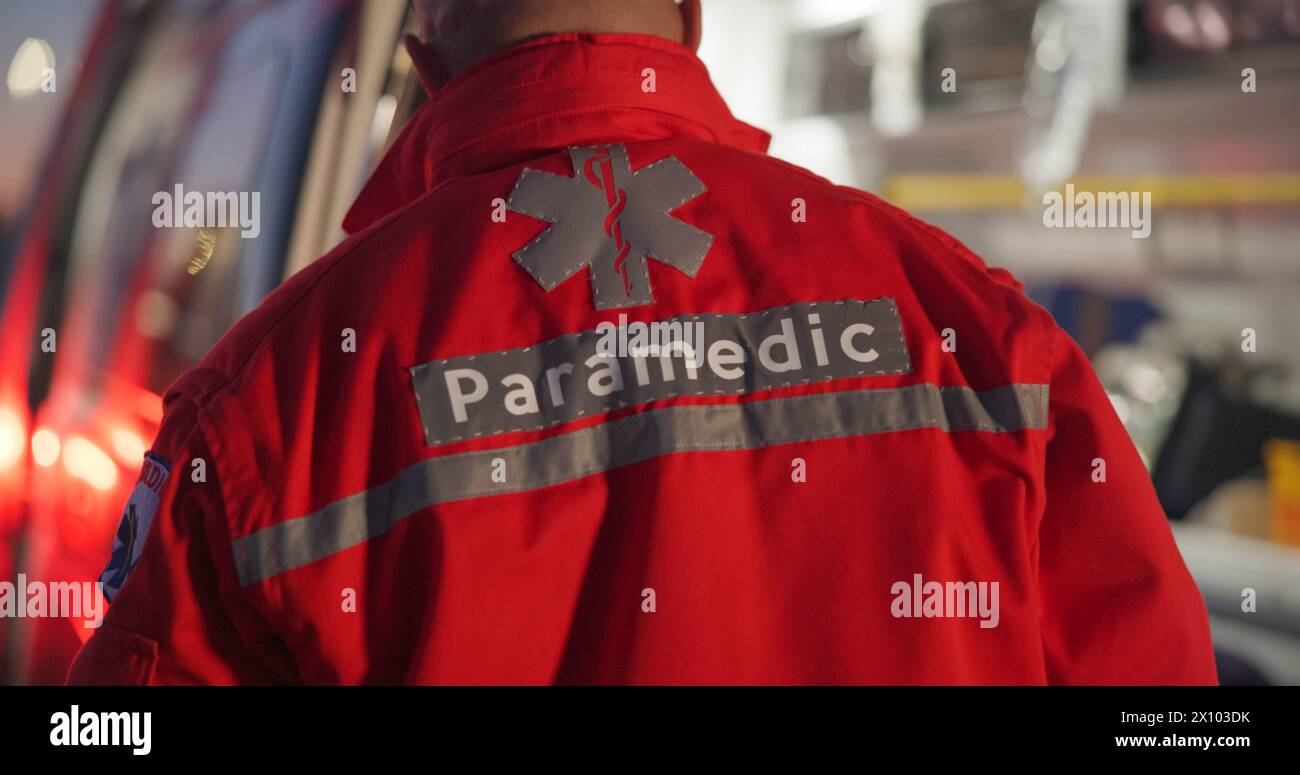 Ambulance rear back view hi-res stock photography and images - Alamy
