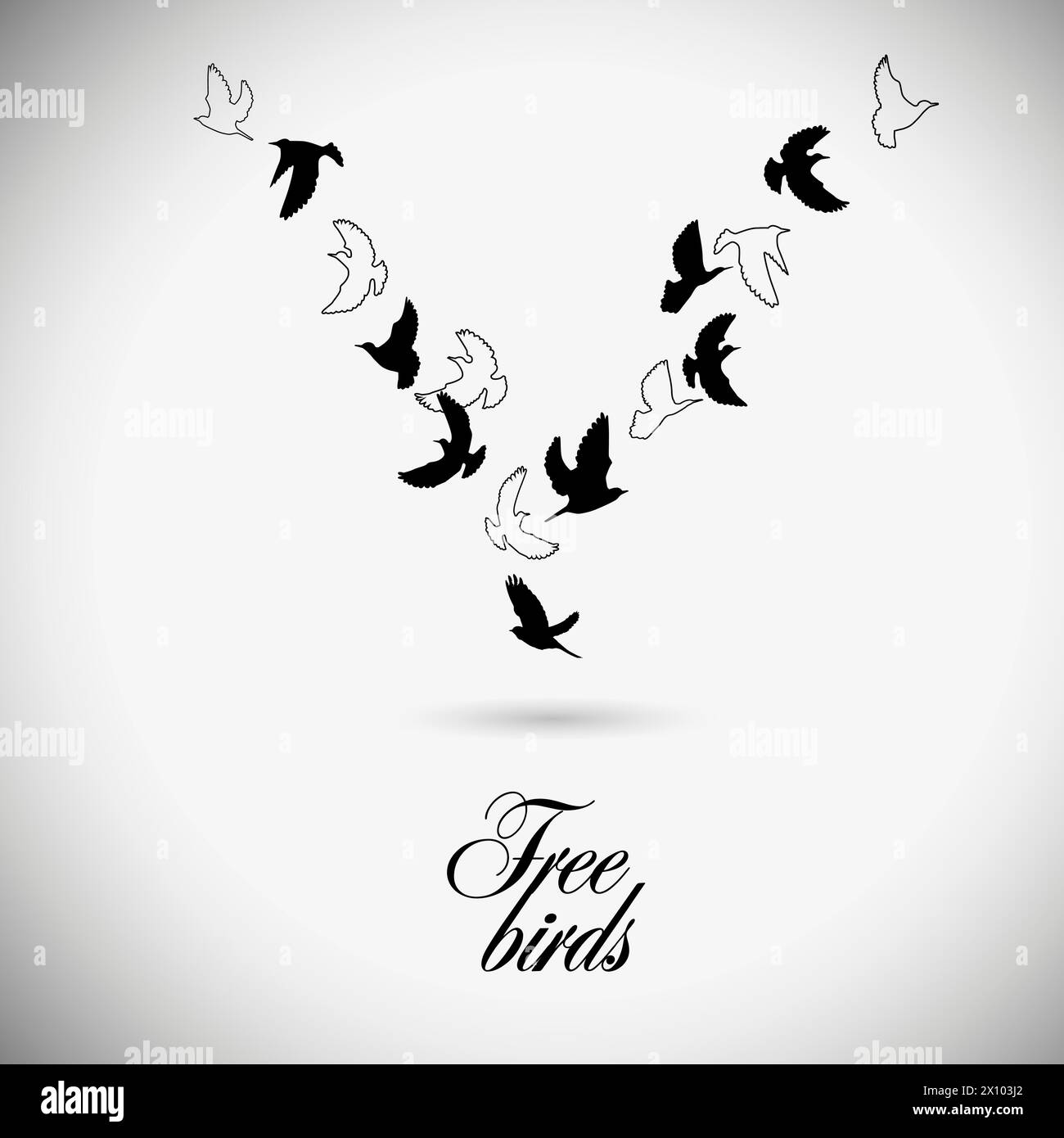 Flying Bird Flock Silhouette Birds Flying Silhouette PNG Images, A