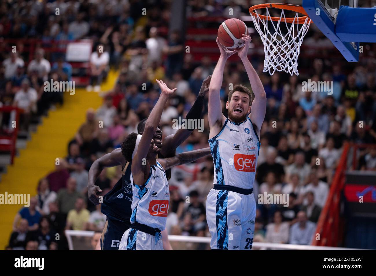 Naples, Italy. 14th Apr, 2024. Alessandro Lever of GeVi Napoli Basket ...