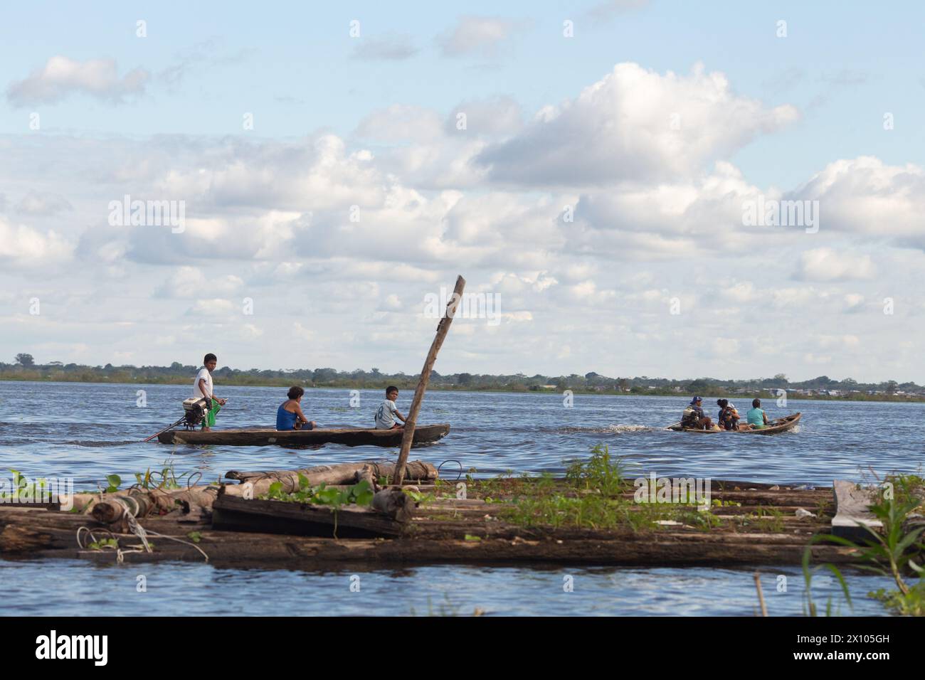 A boat ride to where the Itaya River meets the Amazon river outside of ...