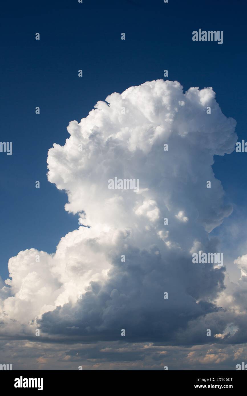 Dramatic cumulus storm clouds forming on the eastern edge of the ...
