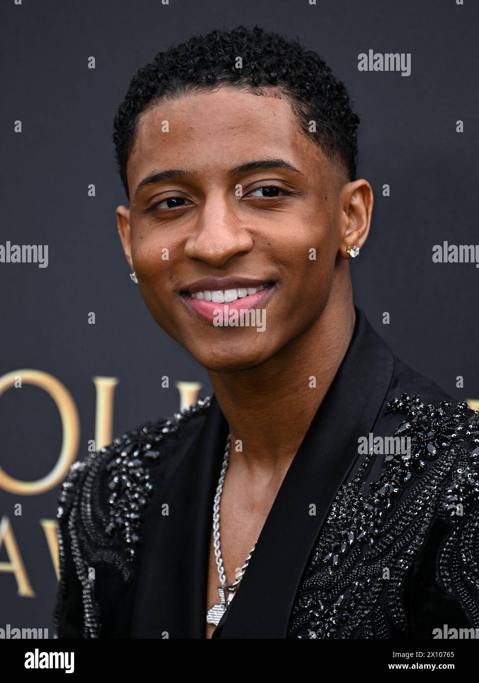 London, UK. April 14th, 2024. Myles Frost arriving at The Olivier ...