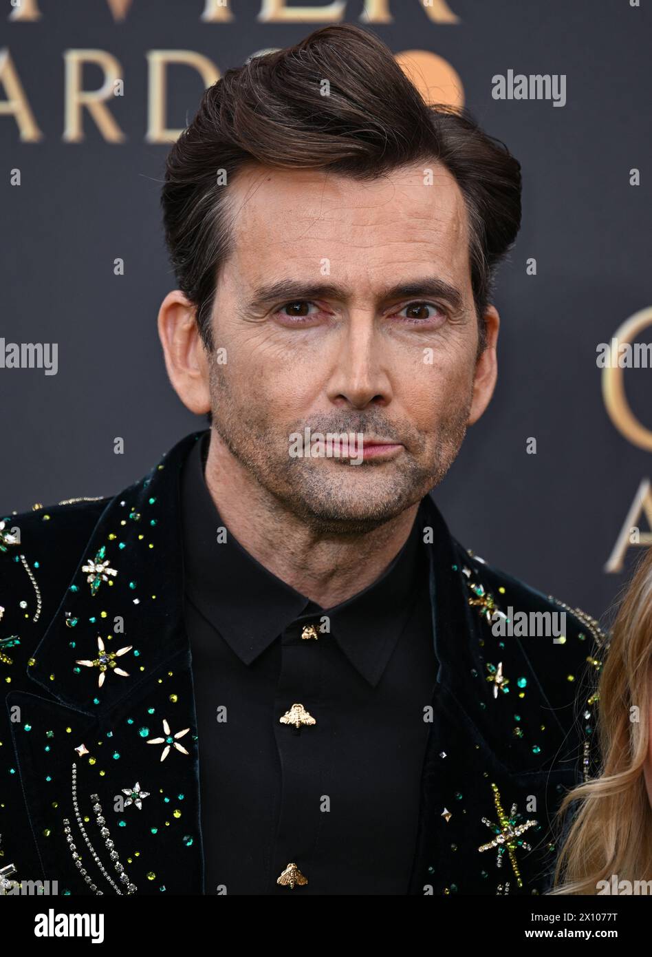 London, UK. April 14th, 2024. David Tennant arriving at The Olivier ...