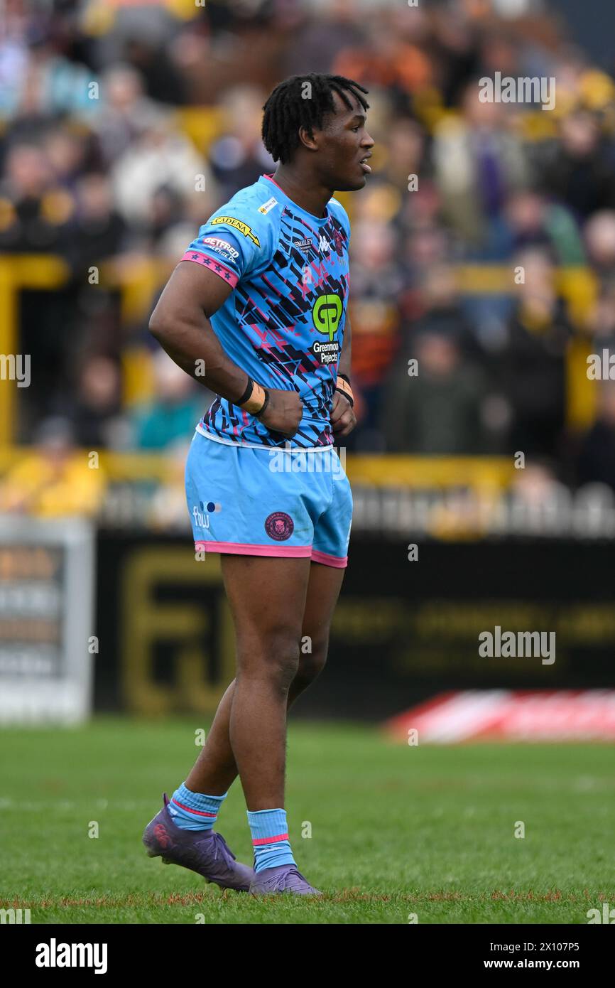 Junior Nsemba of Wigan Warriors during the Betfred Challenge Cup ...