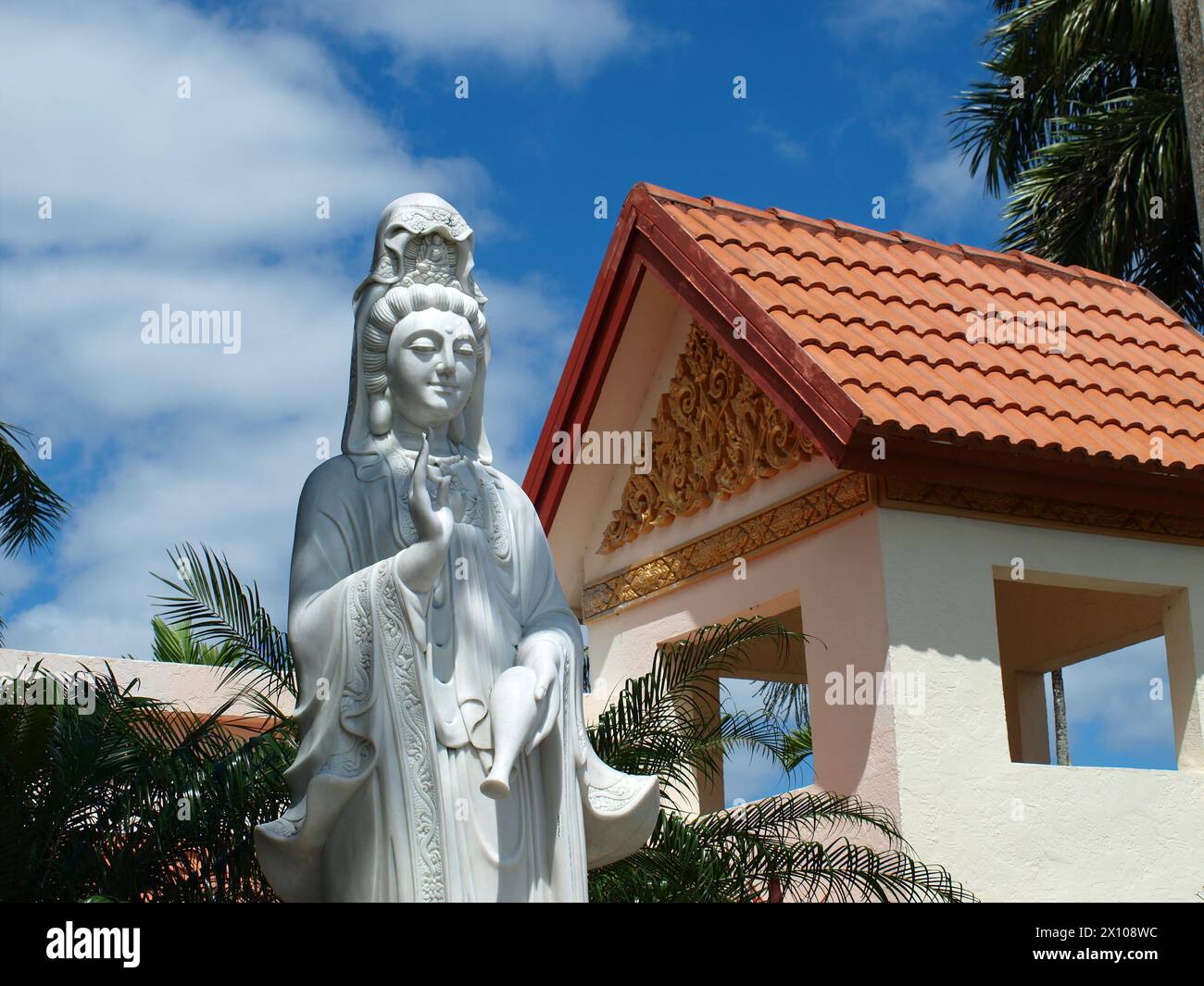Miami, Florida, United States - April 14, 2024: Statue of the ...