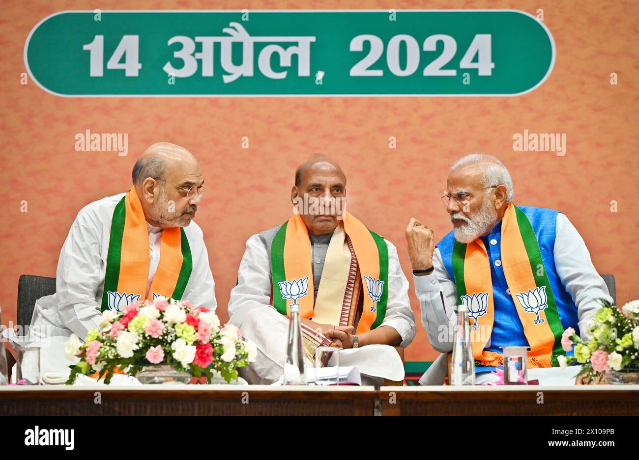 NEW DELHI, INDIA - APRIL 14: Prime Minister Narendra Modi, Home ...