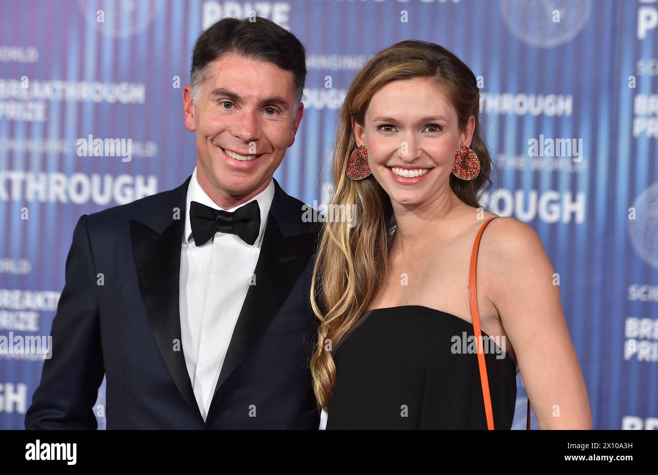Josh Fink, left, and Arielle Small arrive at the 10th Breakthrough ...