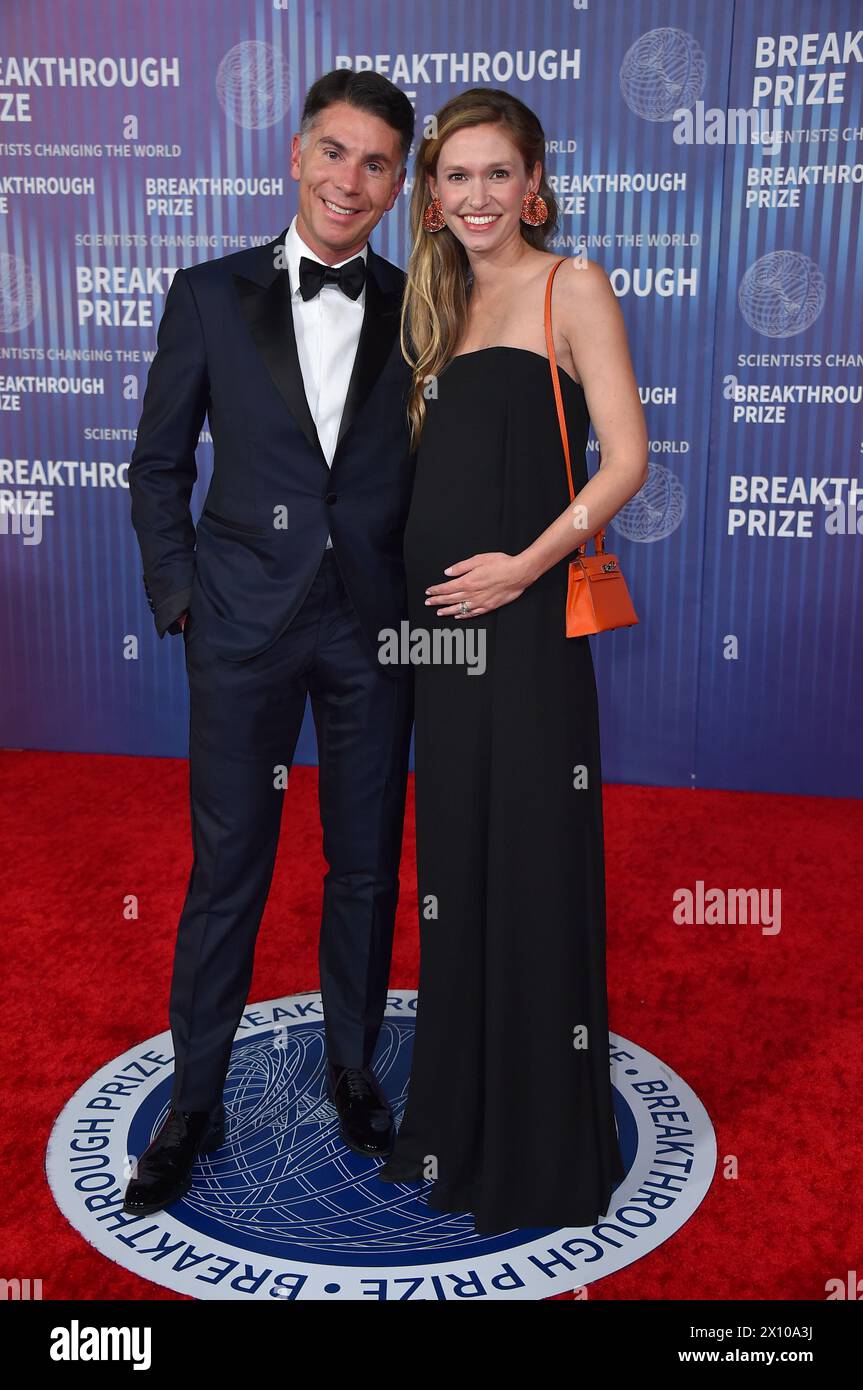 Josh Fink, left, and Arielle Small arrive at the 10th Breakthrough ...