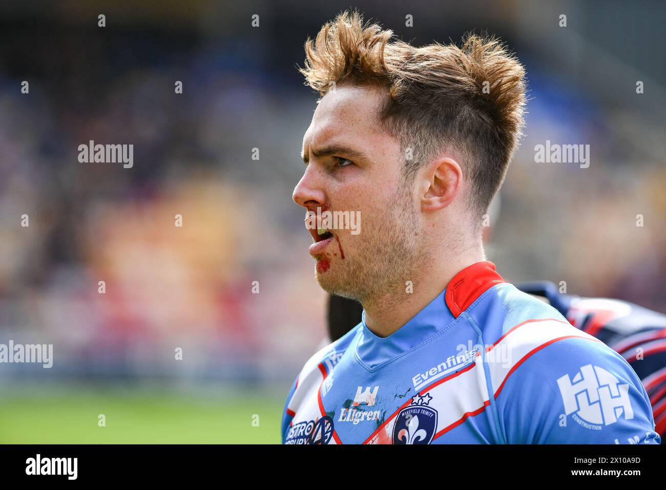 York, England - 14th April 2024 Wakefield Trinity's Jack Croft. Rugby League Betfred ...