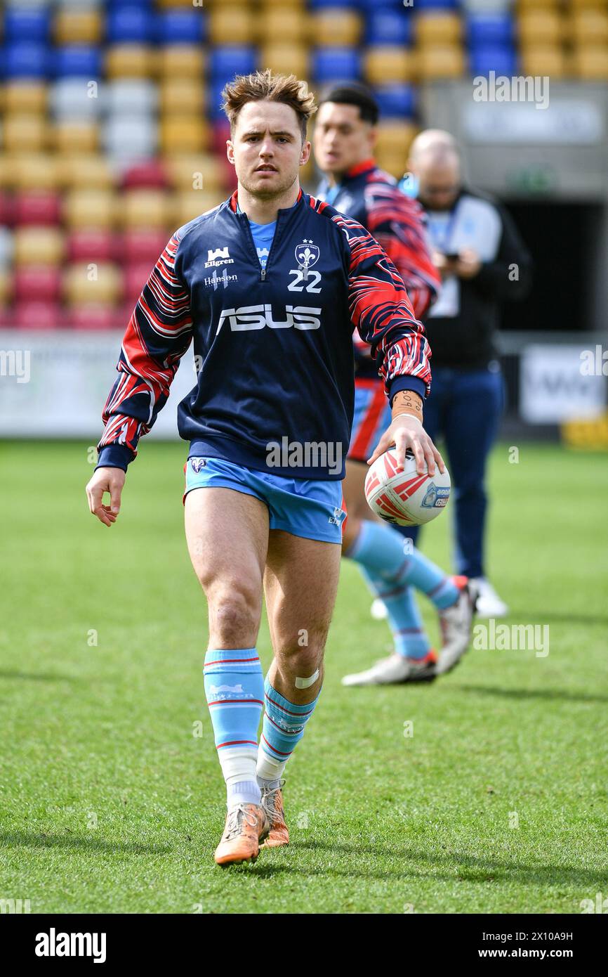 York, England - 14th April 2024 Wakefield Trinity's Jack Croft. Rugby ... York, England - 14th April 2024 Wakefield Trinity's Jack Croft. Rugby ...