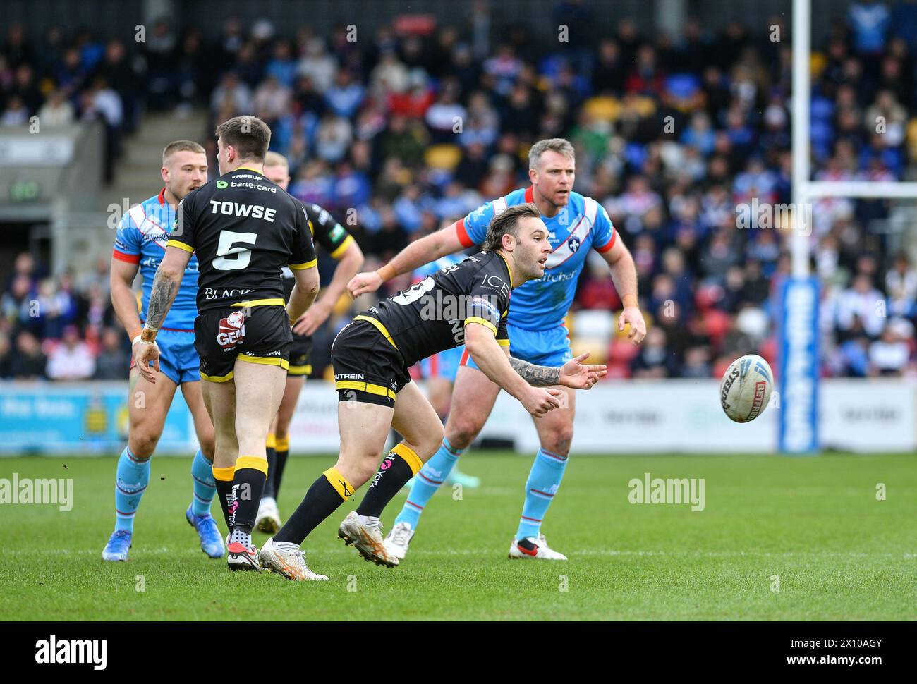 York, England - 14th April 2024 Josh Daly of York Knights. Rugby League ...