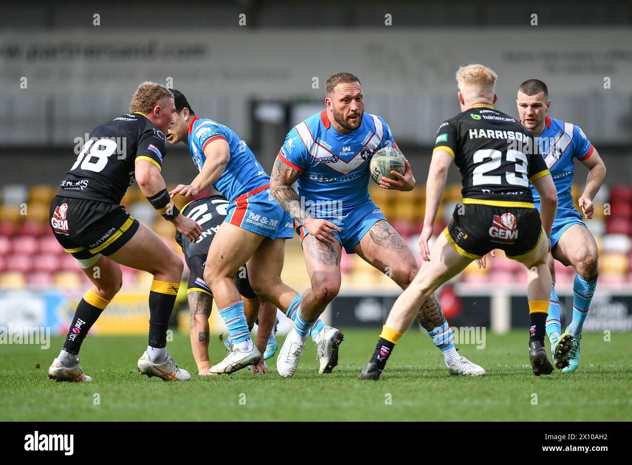 York, England - 14th April 2024 Wakefield Trinity's Josh Griffin in ... York, England - 14th April 2024 Wakefield Trinity's Josh Griffin in ...