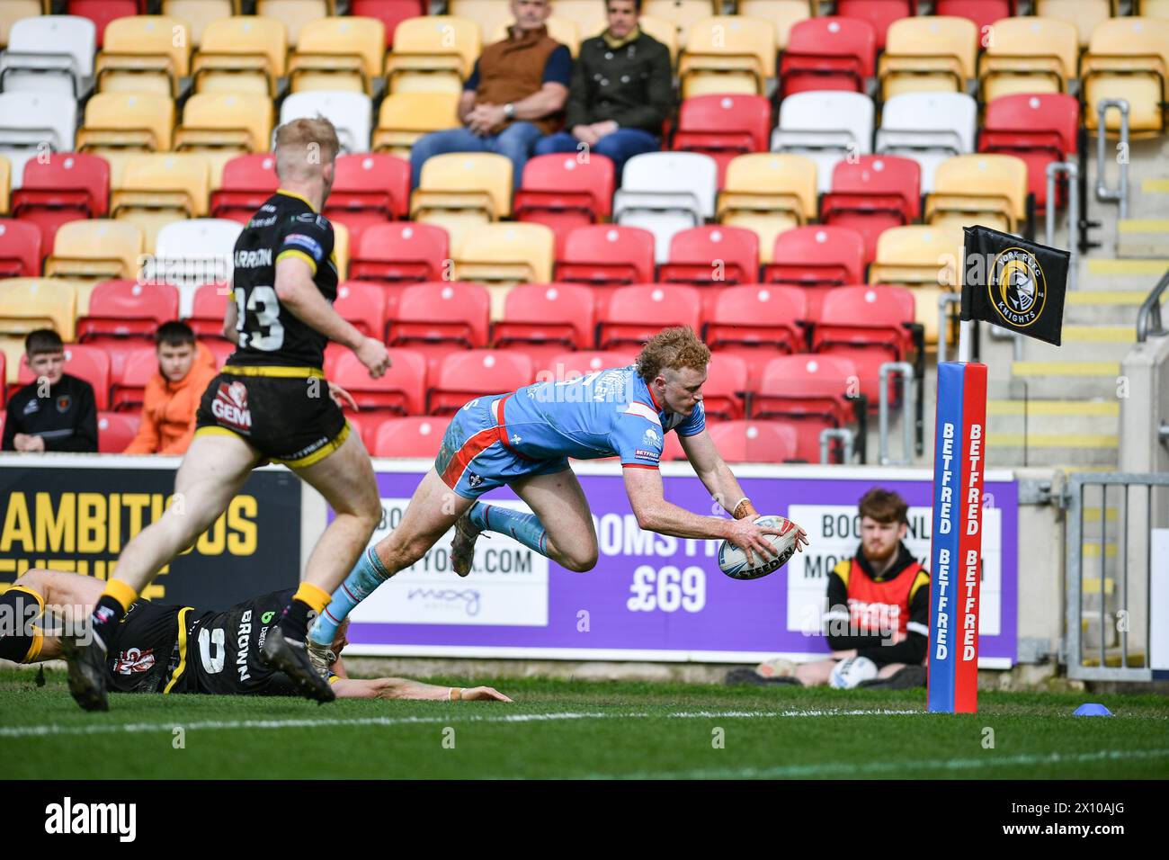 York, England - 14th April 2024 Wakefield Trinity's Lachlan Walmsley ... York, England - 14th April 2024 Wakefield Trinity's Lachlan Walmsley ...