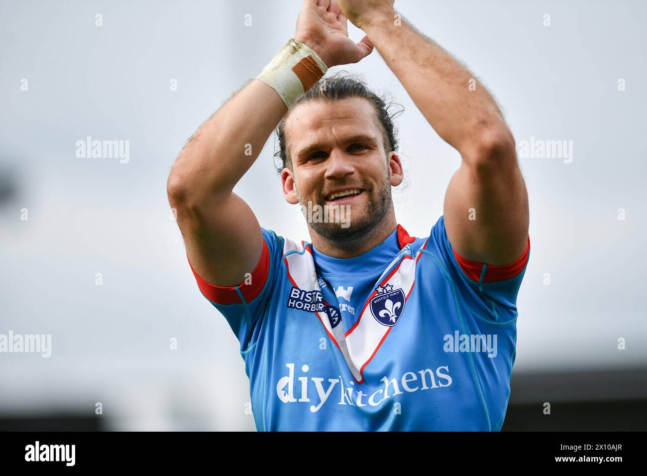 York, England - 14th April 2024 Wakefield Trinity's Liam Kay. Rugby ...