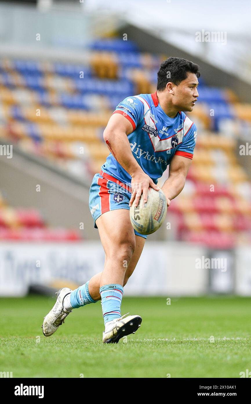 York, England - 14th April 2024 Wakefield Trinity's Mason Lino in ...