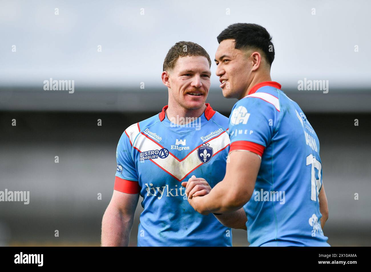 York, England - 14th April 2024 Wakefield Trinity's Ky Rodwell and ...