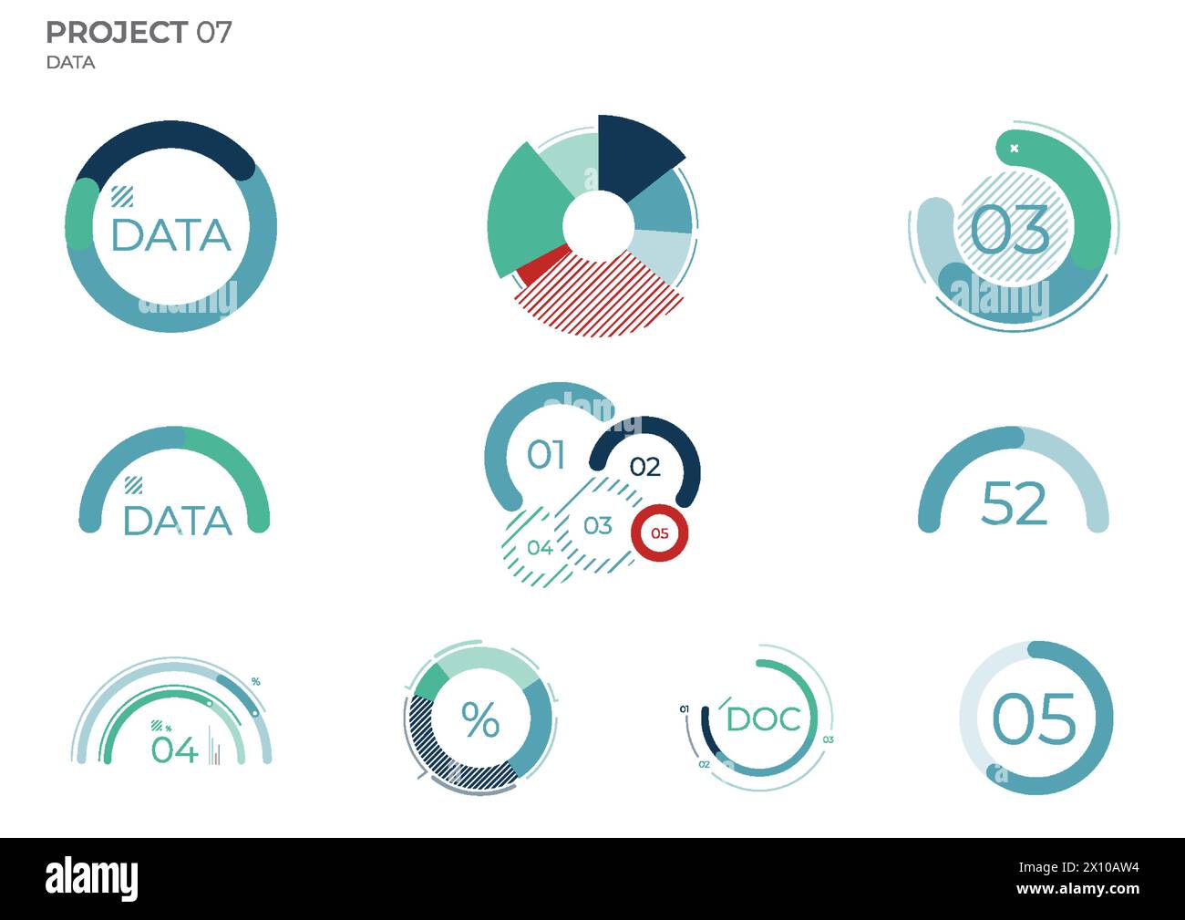 Finance elements commercial charts. Abstract visual vector illustration ...