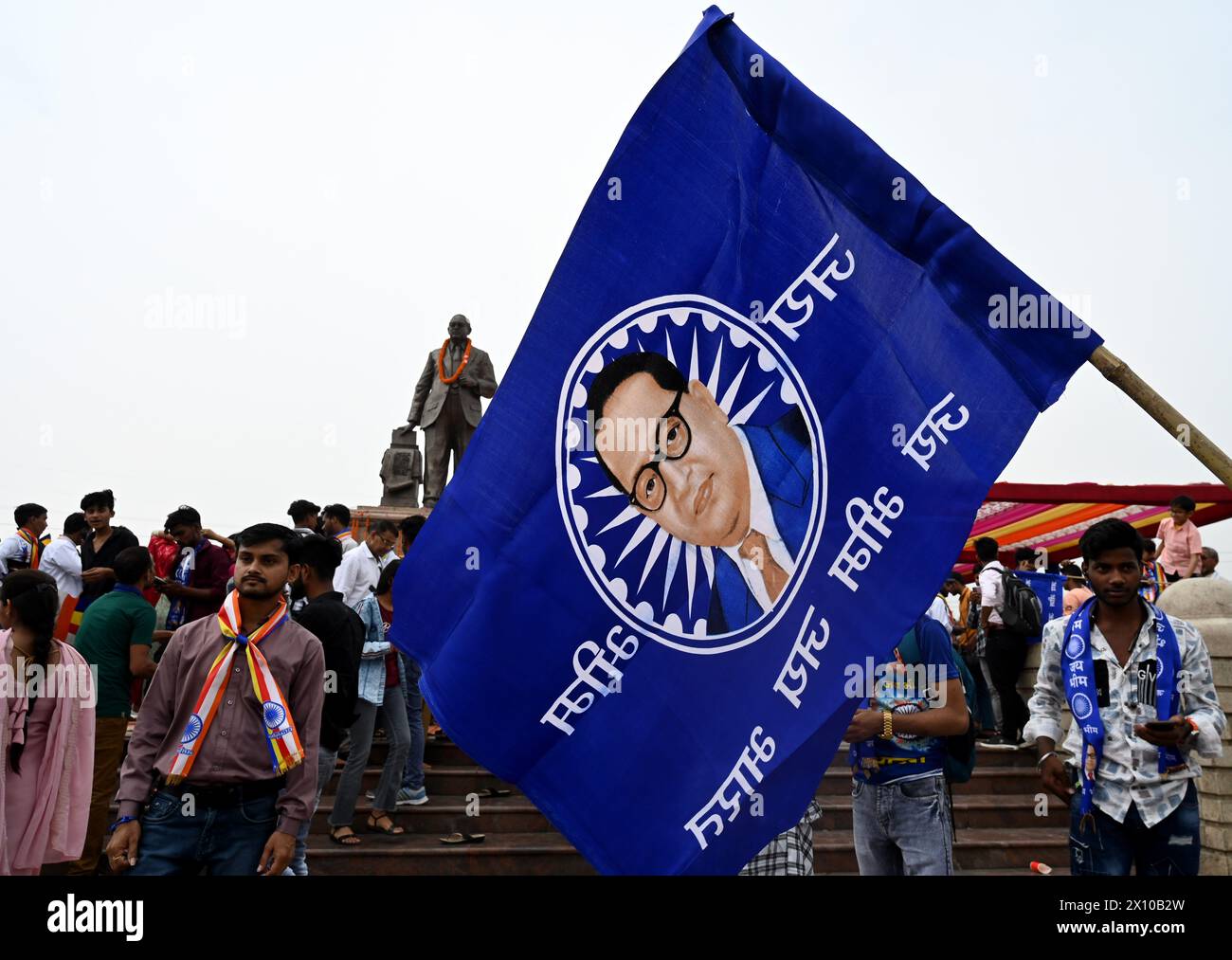 NOIDA, INDIA - APRIL 14: People seen on the occasion of the 133th birth ...