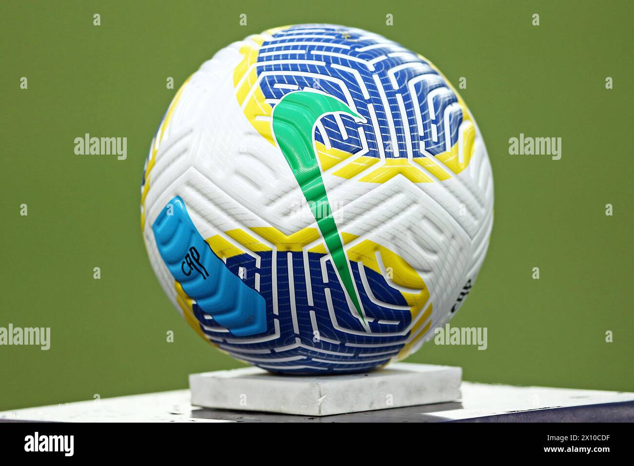 Curitiba, Brazil. 14th Apr, 2024. Oficial ball, is seen before the ...