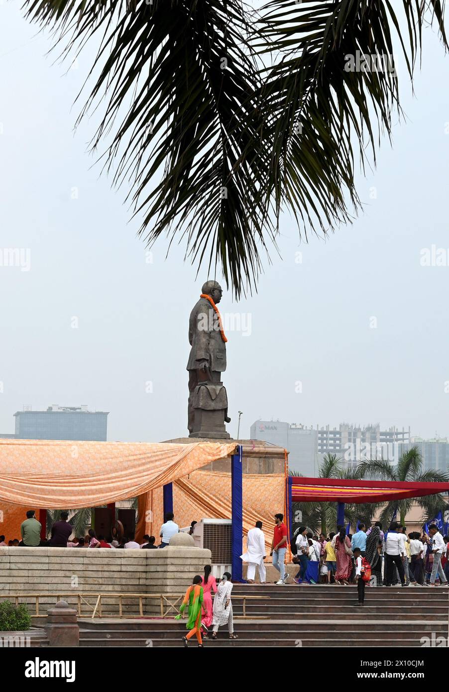 NOIDA, INDIA - APRIL 14: People seen on the occasion of the 133th birth ...