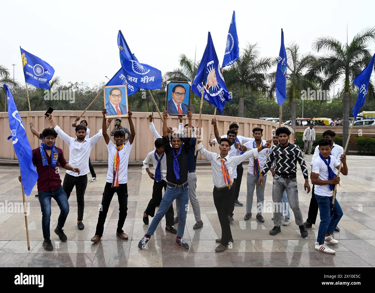 NOIDA, INDIA - APRIL 14: People seen on the occasion of the 133th birth ...