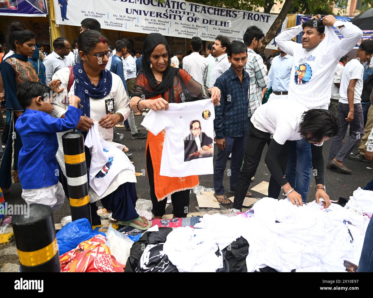 NEW DELHI, INDIA - APRIL 14: People celebrate during the 134th birth ...