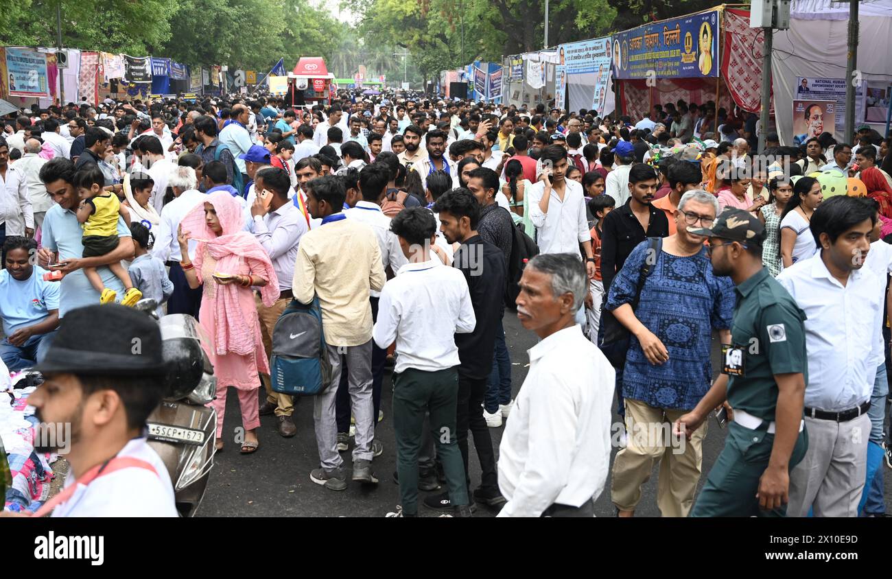 NEW DELHI, INDIA - APRIL 14: People celebrate during the 134th birth ...