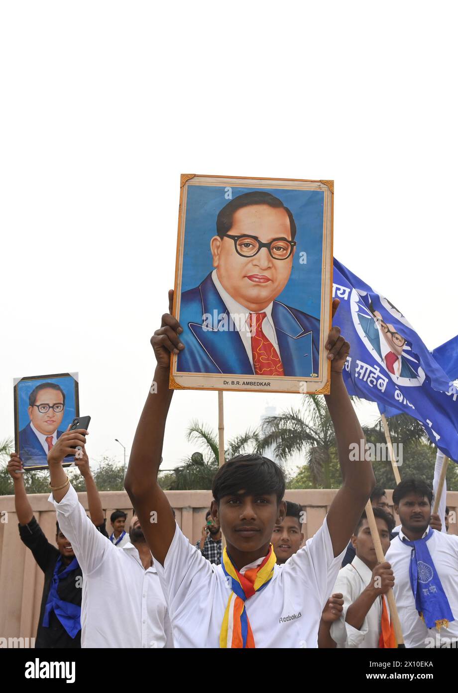 NOIDA, INDIA - APRIL 14: People seen on the occasion of the 133th birth ...