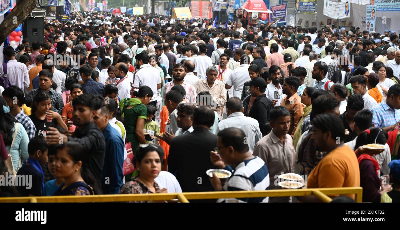 NEW DELHI, INDIA - APRIL 14: People celebrate during the 134th birth ...
