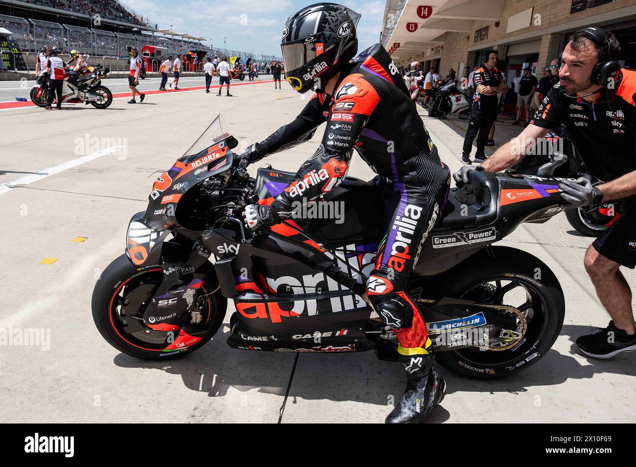 The Americas. 14th Apr, 2024. Maverick Vi-ales (12) with Aprilia Racing ...