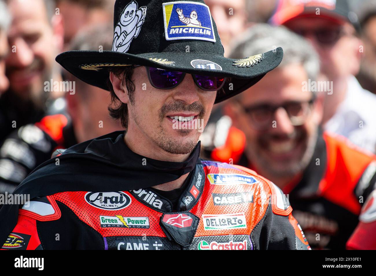 The Americas. 14th Apr, 2024. Maverick Vi-ales (12) with Aprilia Racing ...