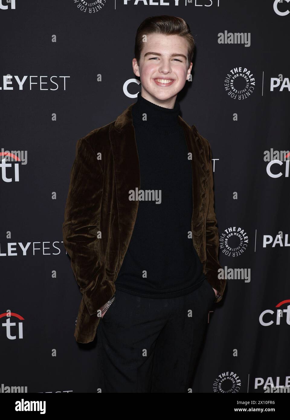Hollywood, USA. 14th Apr, 2024. Iain Armitage arrives at The PaleyFest ...