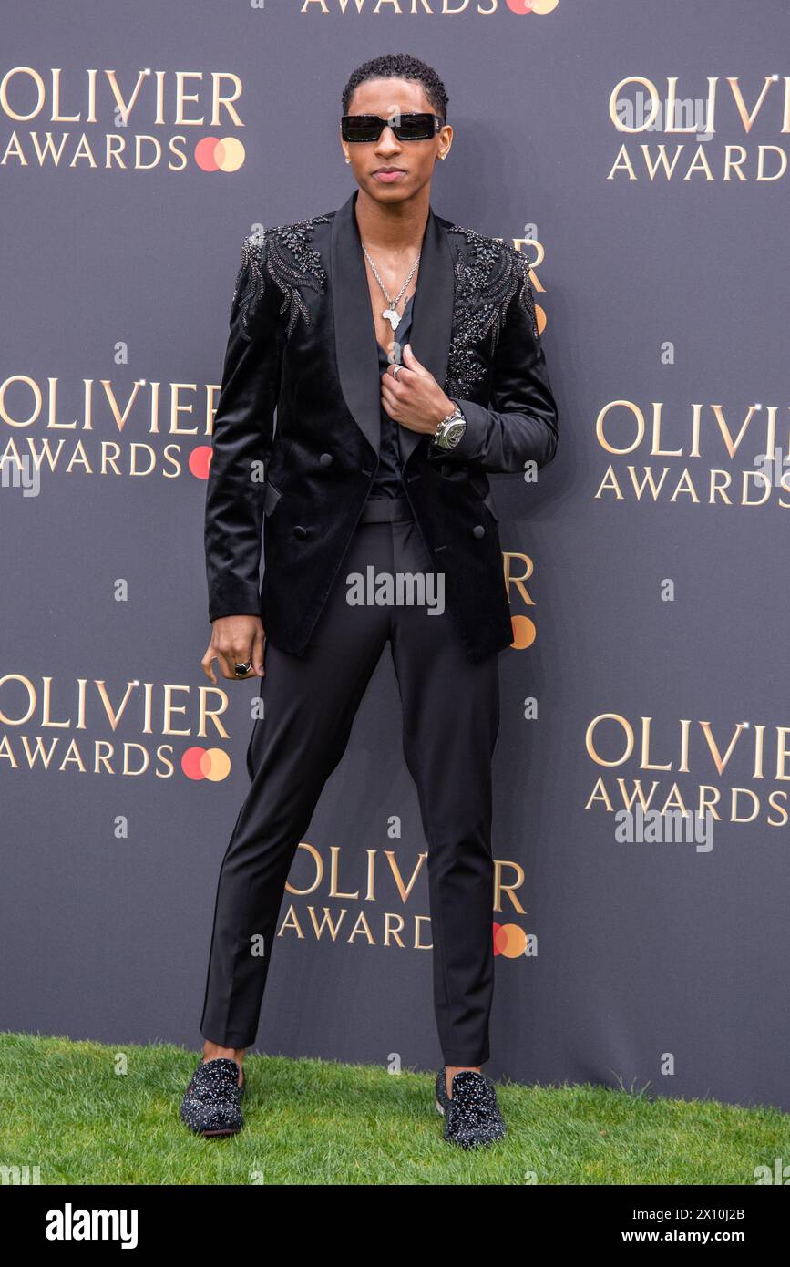London, UK. 14th Apr, 2024. Myles Frost attends The Olivier Awards 2024 ...