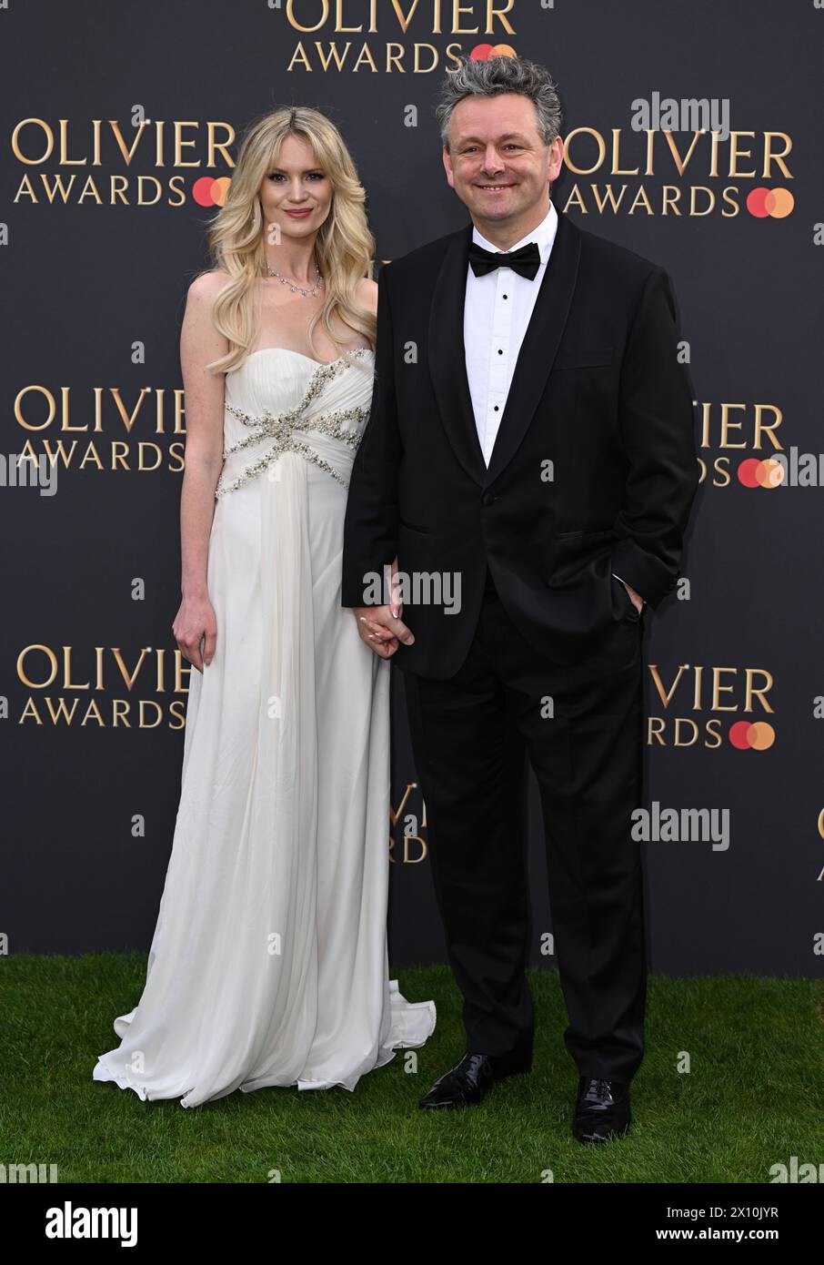 London, UK. April 14th, 2024. Michael Sheen and Anna Lundberg arriving ...