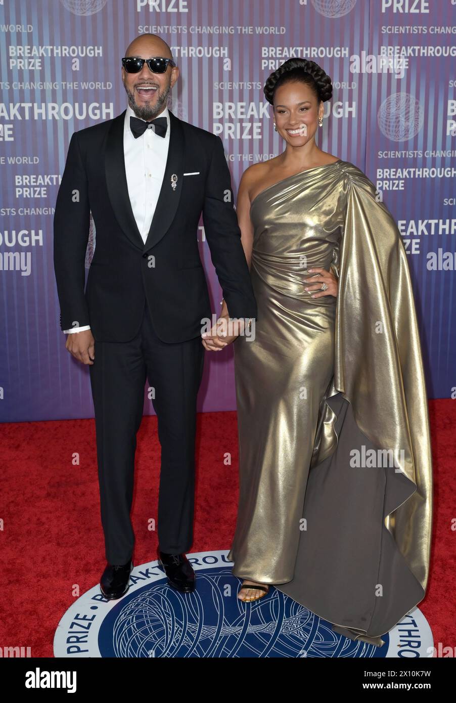 LOS ANGELES, USA. April 13, 2024: Alicia Keys & Swizz Beatz at the 2024 ...