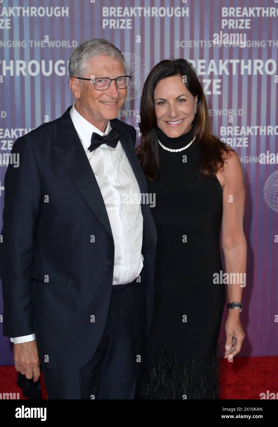 LOS ANGELES, USA. April 13, 2024: Bill Gates & Paula Hurd at the 2024 ...