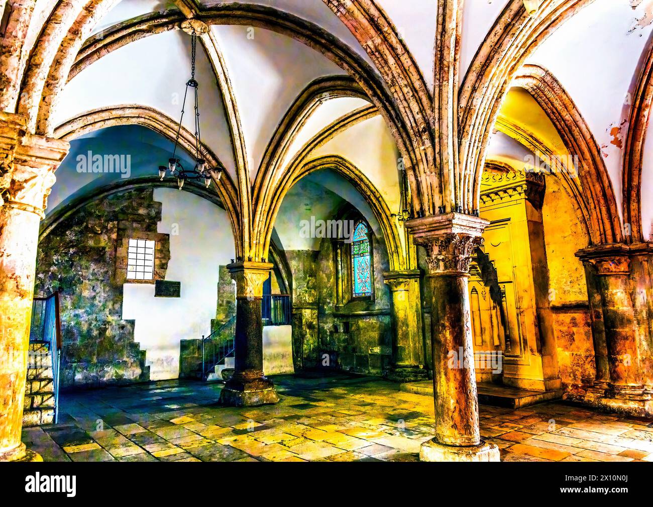 Cenacle Last Supper Room Crusader Building Jerusalem Israel. Site of ...