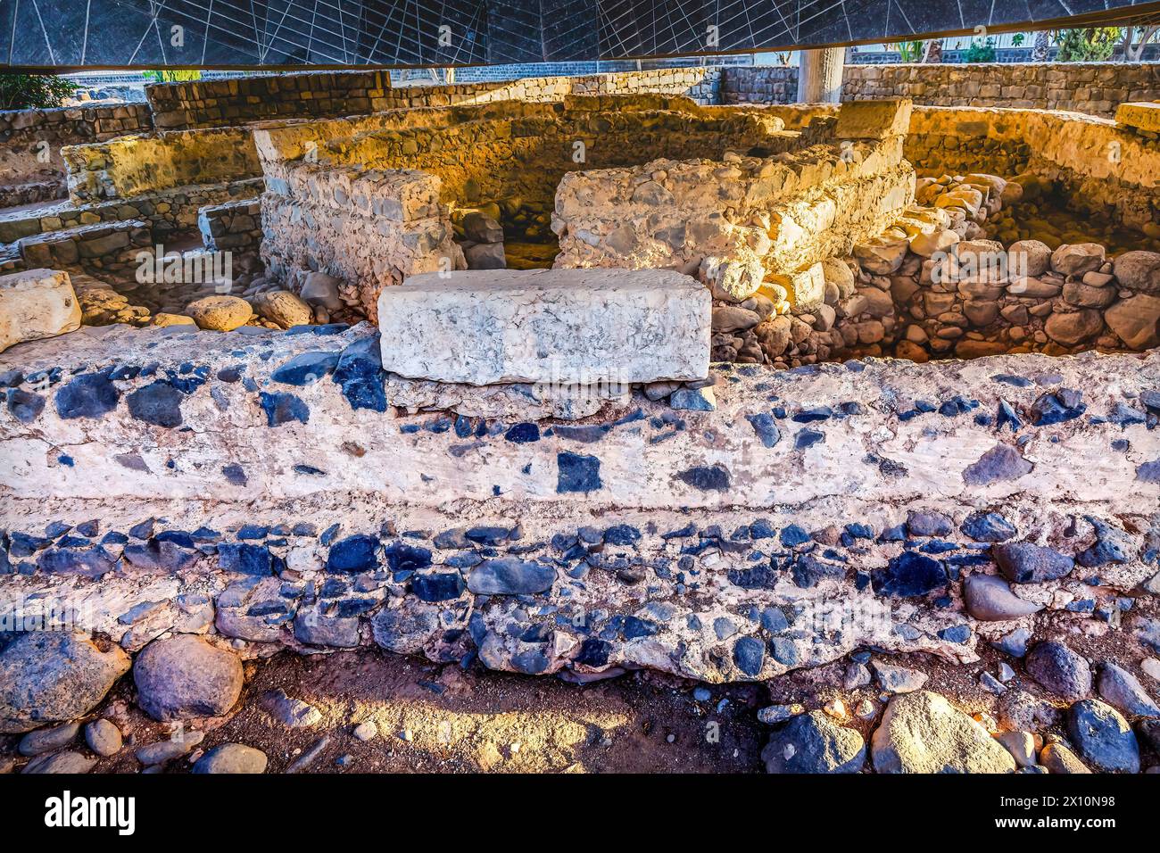 Saint Peter's House Ruins Byzantine Church over Humble House from early ...