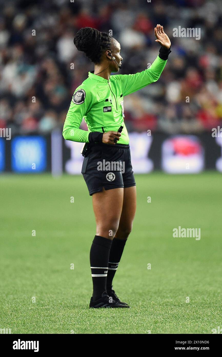 Columbus, Ohio United States. 9th April, 2024. Referee Crystal Sorbers ...